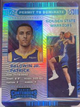 Patrick Baldwin Jr. #2 Prices | 2022 Panini Contenders Permit to ...