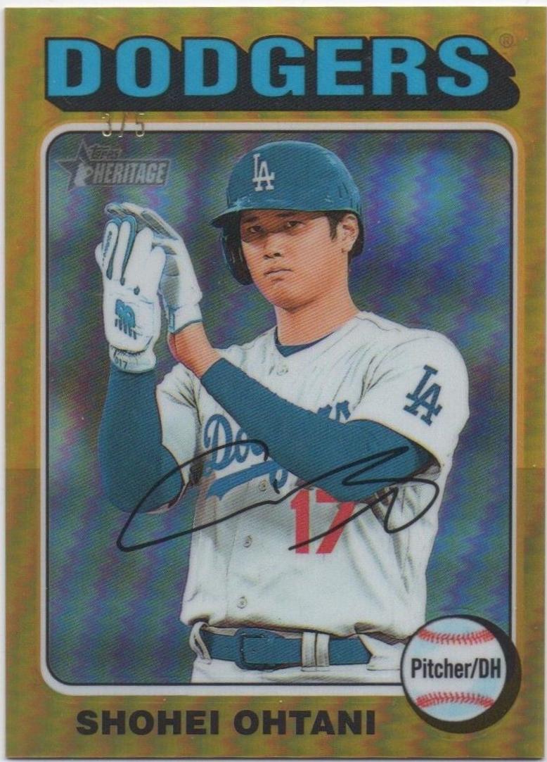 Shohei Ohtani [Gold Refractor] #371 Prices | 2024 Topps Heritage ...