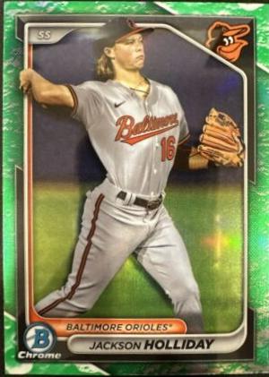 Jackson Holliday [Green Grass] #BCP-47 Prices | 2024 Bowman Chrome ...
