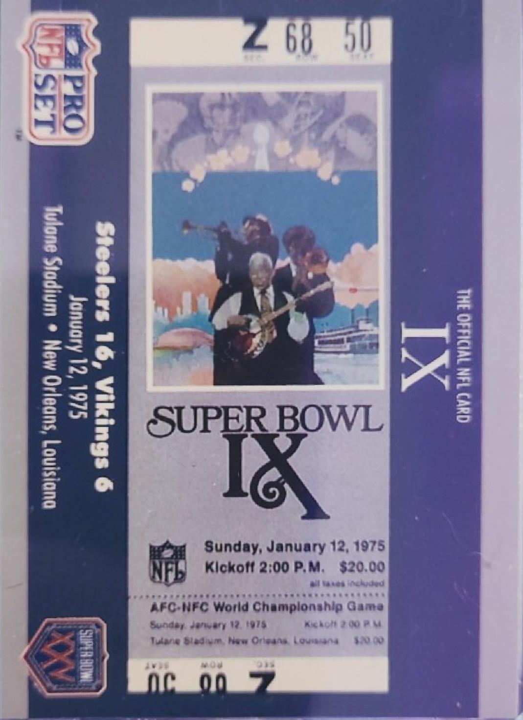 Super Bowl IX #9 Prices | 1990 Pro Set Super Bowl 160 | Football Cards