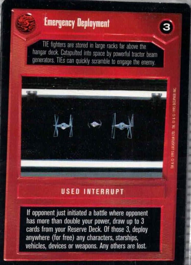 Emergency Deployment Prices | Star Wars CCG Premiere | Star Wars Cards