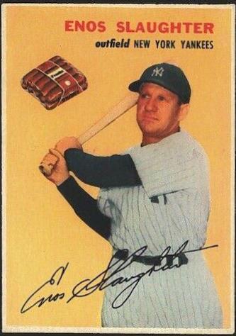 Enos Slaughter Prices | 1954 Wilson Franks | Baseball Cards