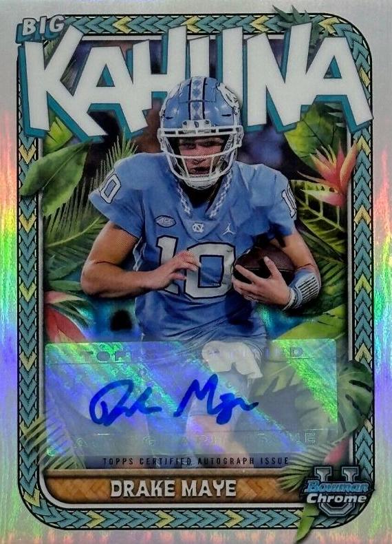 Drake Maye [Autograph] #TBK-2 Prices | 2023 Bowman Chrome University ...