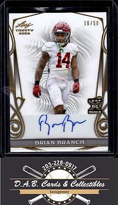 Brian Branch [Gold] #BA-BB1 Prices | 2023 Leaf Trinity Autograph ...