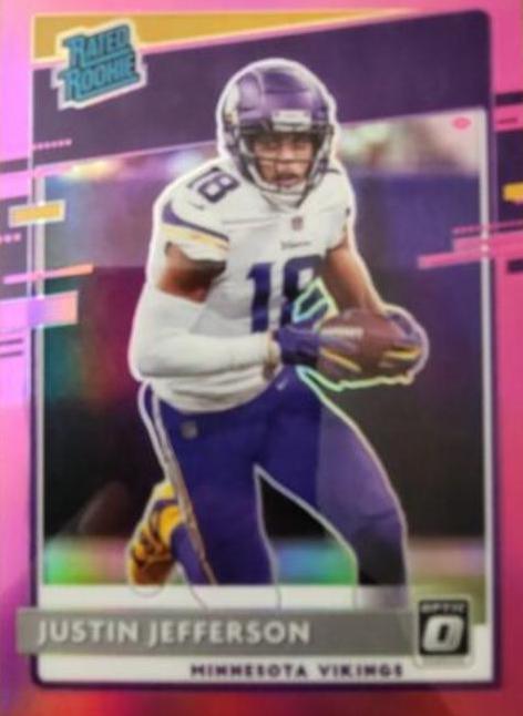 Justin Jefferson [Pink] #163 Prices | 2020 Panini Donruss Optic ...