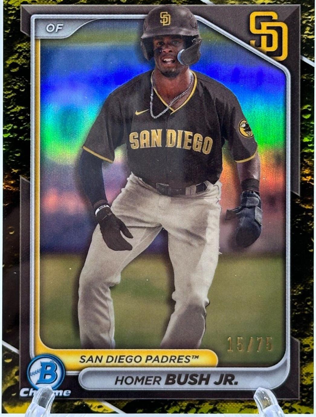 Homer Bush Jr. [Yellow Lunar] #BCP-87 Prices | 2024 Bowman Chrome ...