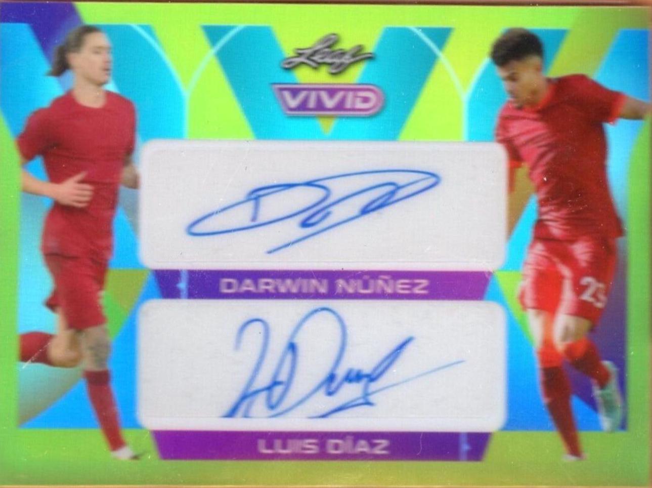 Darwin Nunez , Luis Diaz #DA-23 Prices | 2022 Leaf Vivid Dual ...