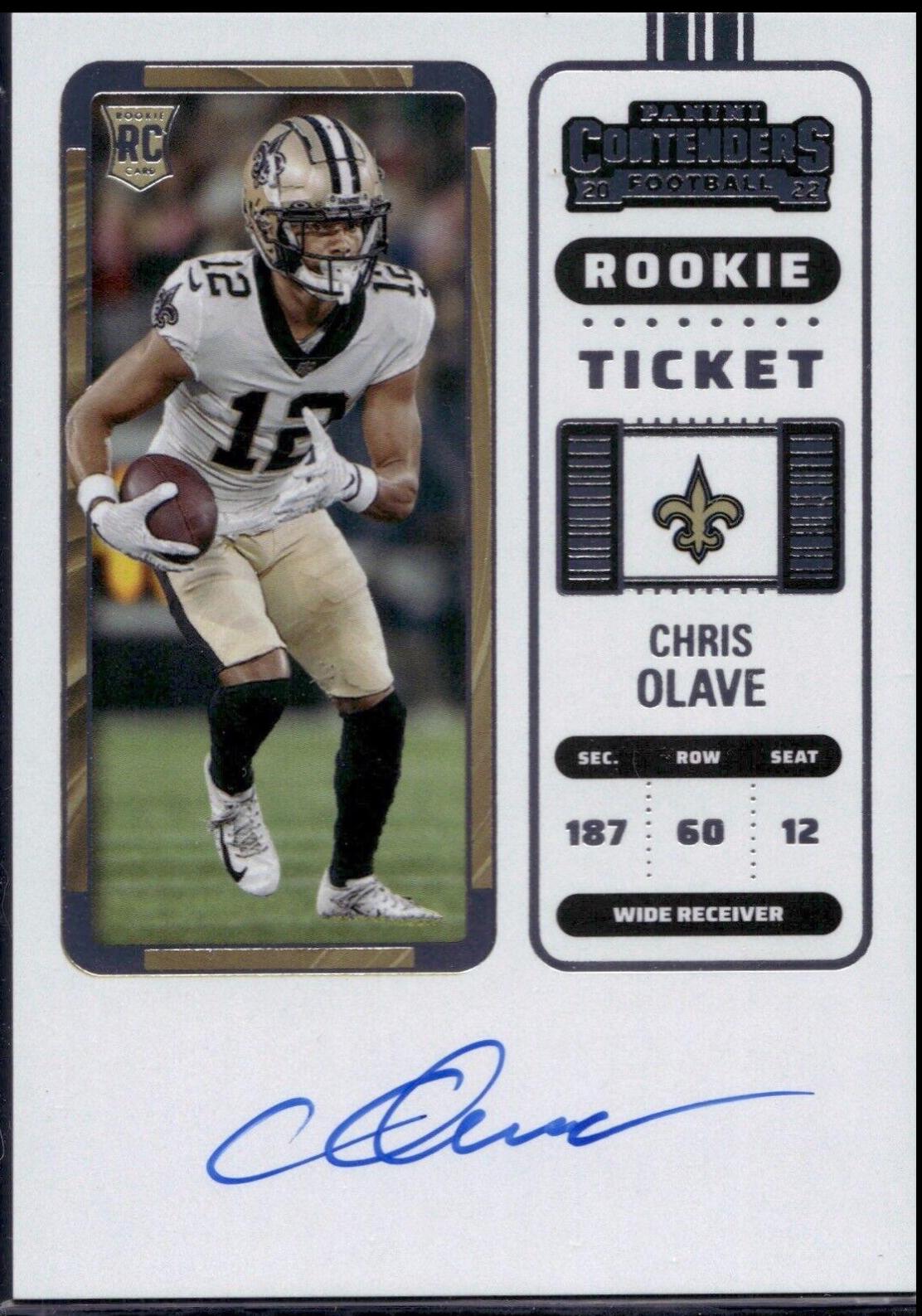 Chris Olave [Autograph Ticket] #109 Prices | 2022 Panini Contenders ...