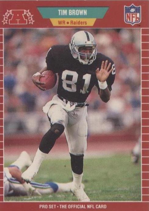 Tim Brown #183 Prices [Rookie] | 1989 Pro Set | Football Cards