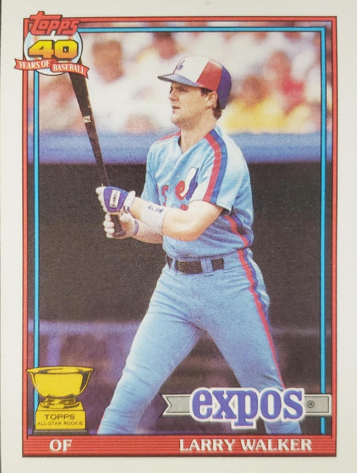 Larry Walker #339 Prices [Rookie] | 1991 Topps | Baseball Cards