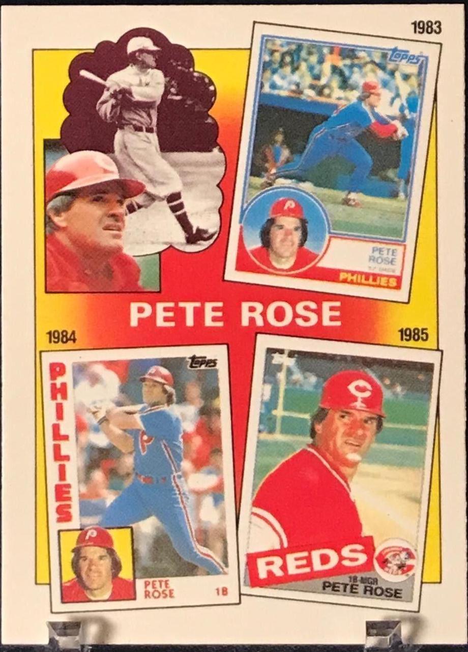 Pete Rose [Pete Embraces Pete Jr.] #83 Prices | 1986 Topps Pete Rose ...
