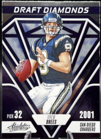 Drew Brees #DD-1 Prices | 2023 Panini Absolute Draft Diamonds ...