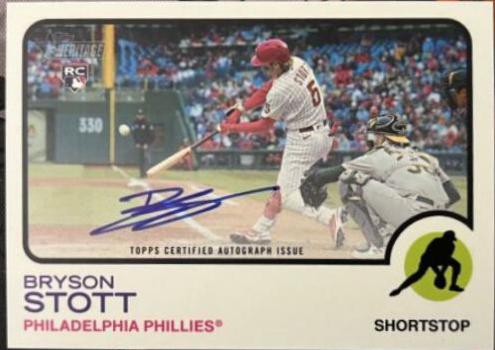 Bryson Stott #ROA-BS Prices | 2022 Topps Heritage Real One Autographs ...