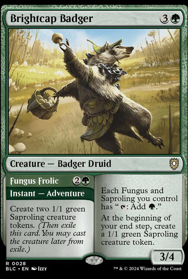 Brightcap Badger // Fungus Frolic #28 Prices | Magic Bloomburrow ...
