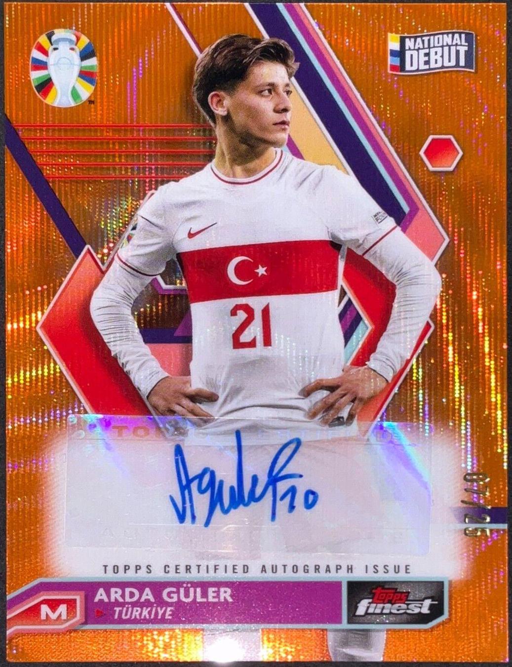 Arda Guler [Orange Wave Refractor] #BCA-AG Prices | 2023 Topps Finest ...