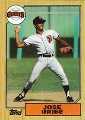 Jose Uribe #633 Prices | 1987 Topps | Baseball Cards