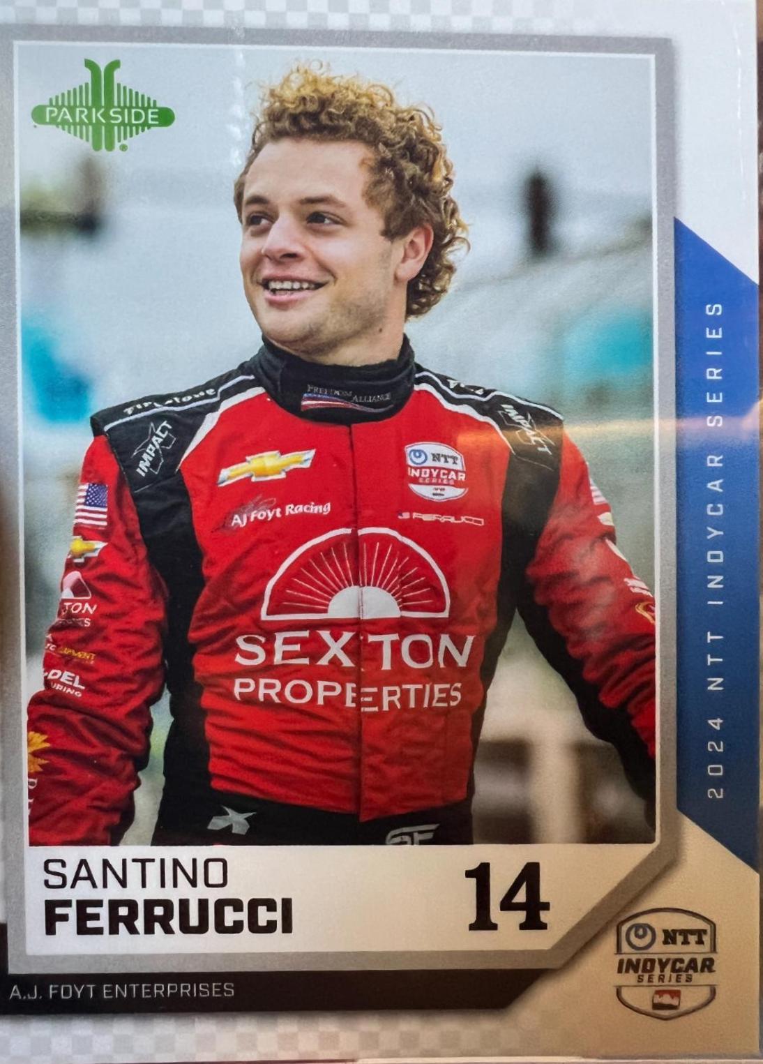 Santino Ferucci #37 Prices | 2024 Parkside NTT IndyCar | F1 & NASCAR ...