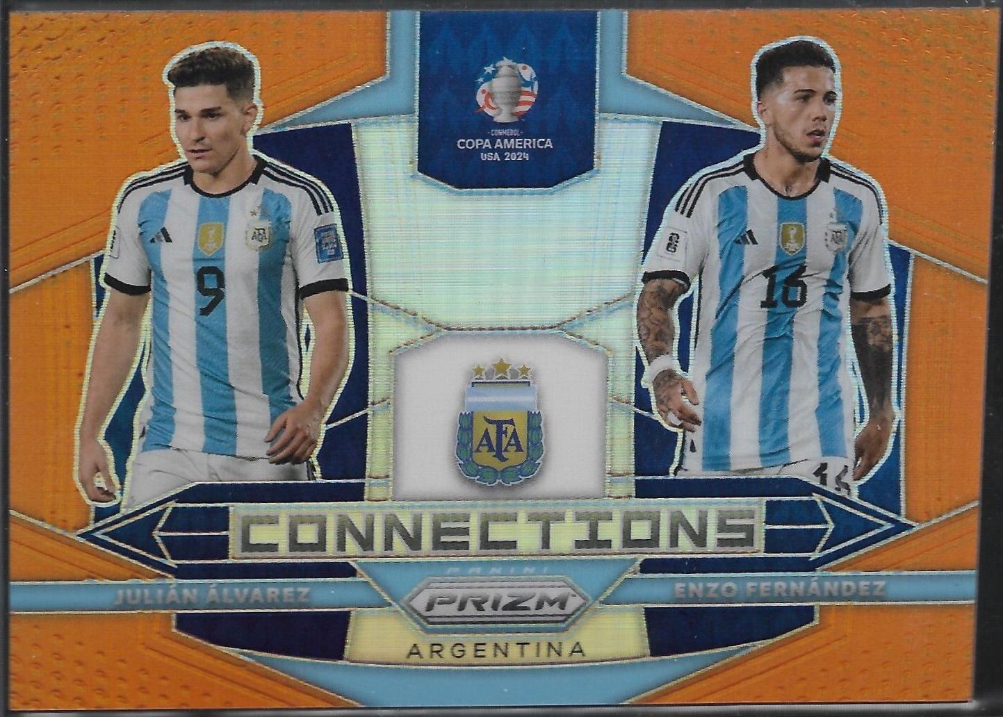 Enzo Fernandez / Julian Alvarez [Orange] #25 Preise | 2024 Panini Prizm ...
