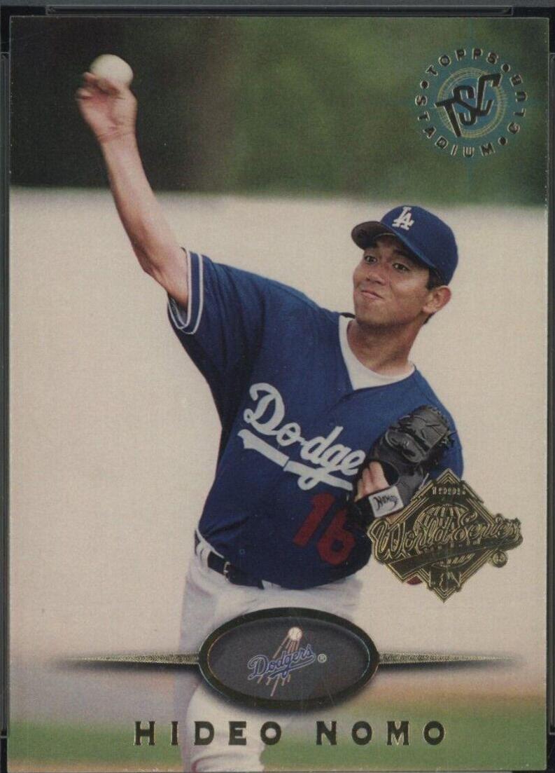 Hideo Nomo [World Series Winners] #556 Prices | 1995 Stadium Club ...