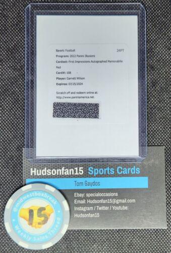 Garrett Wilson [Autograph Memorabilia Red] #108 Prices | 2022 Panini ...