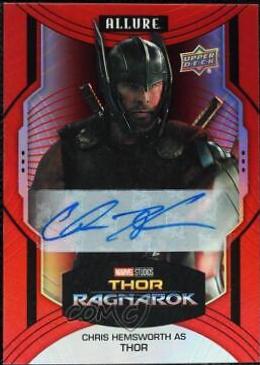 Chris Hemsworth as Thor [Red Auto] #105 Prijzen | Marvel 2022 Allure ...