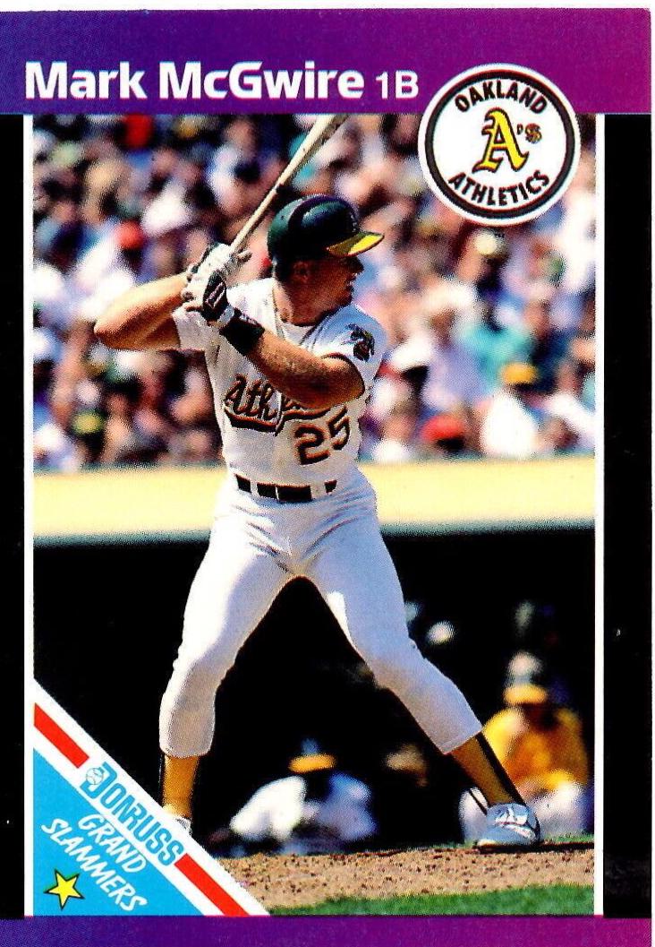 Mark McGwire #7 Prices | 1989 Donruss Grand Slammers | Baseball Cards