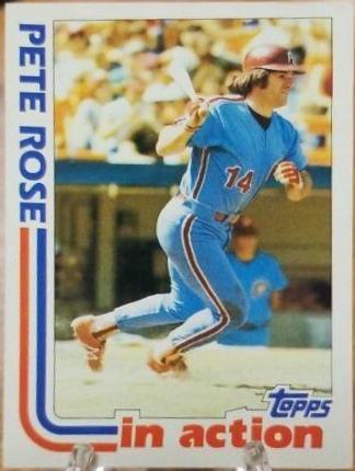 Pete Rose [In Action Blackless] #781 Prices | 1982 Topps | Baseball Cards
