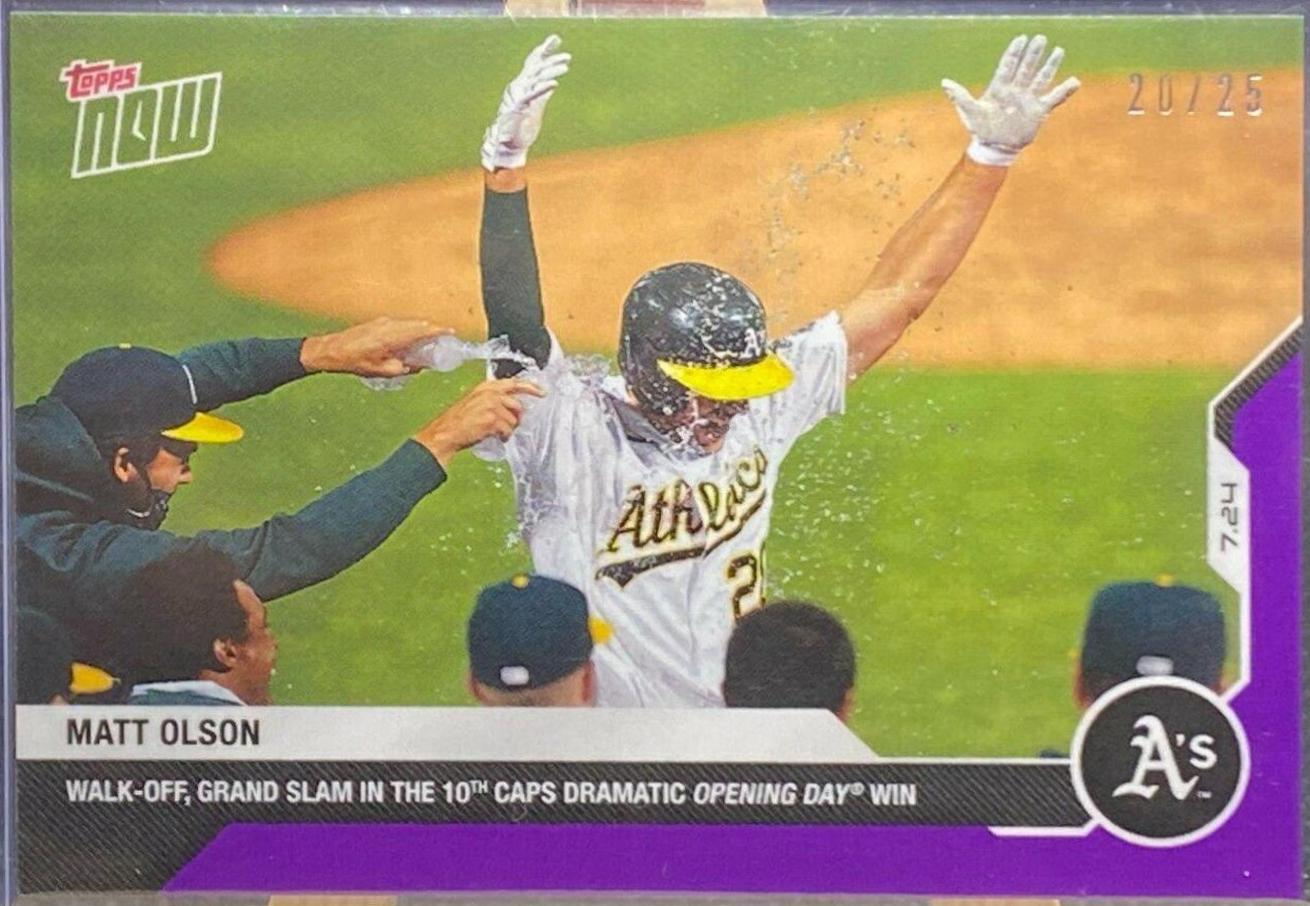 Matt Olson [Purple] #12 Prices | 2020 Topps Now | Baseball Cards