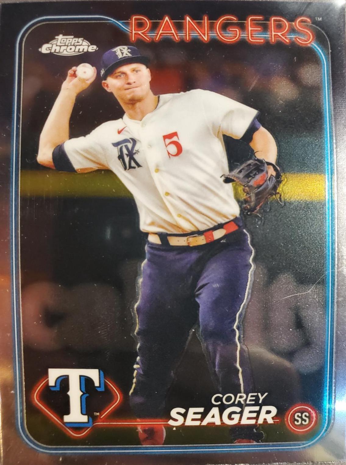 Corey Seager #100 Prices | 2024 Topps Chrome | Baseball Cards