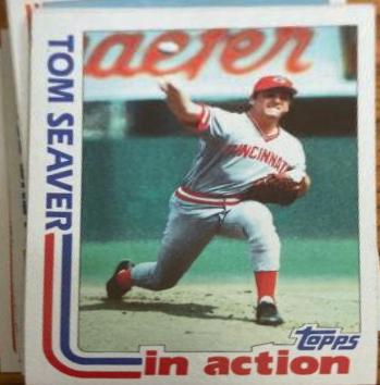Tom Seaver [In Action Blackless] #31 Prices | 1982 Topps | Baseball Cards