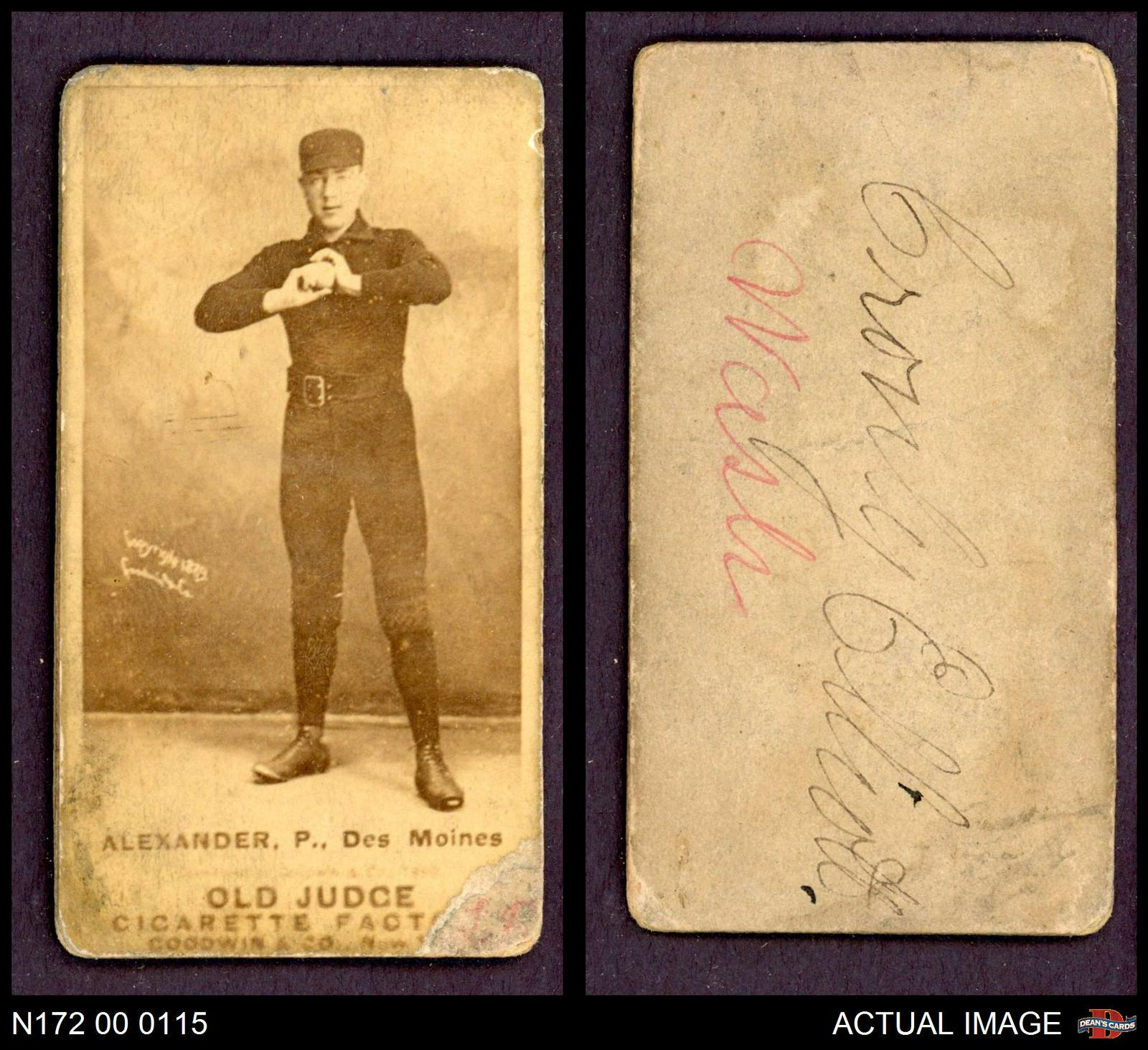 Daniel Alexander Prices | 1887 N172 Old Judge | Baseball Cards