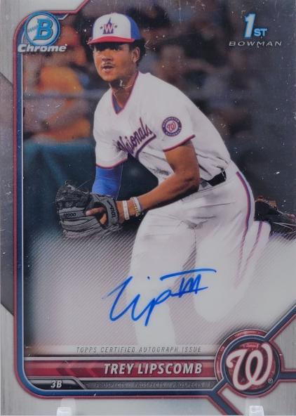 Trey Lipscomb #CDA-TLB Prices | 2022 Bowman Draft Chrome Autographs ...