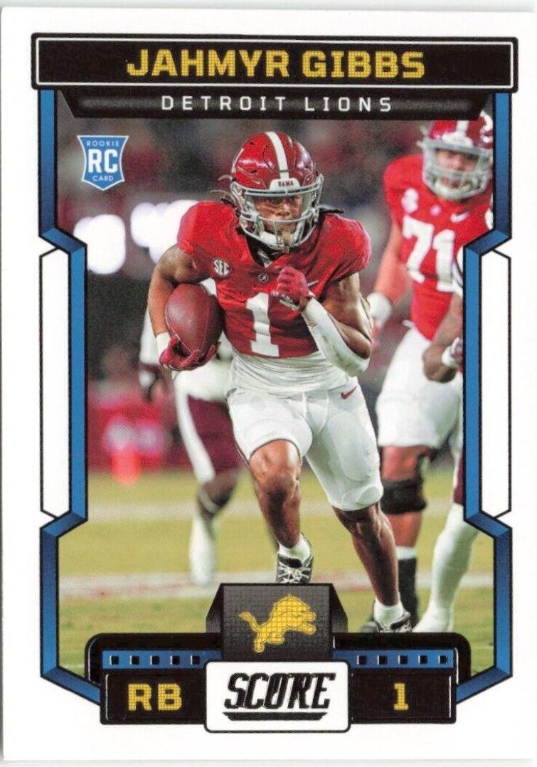 Jahmyr Gibbs #316 Prices [Rookie] | 2023 Panini Score | Football Cards