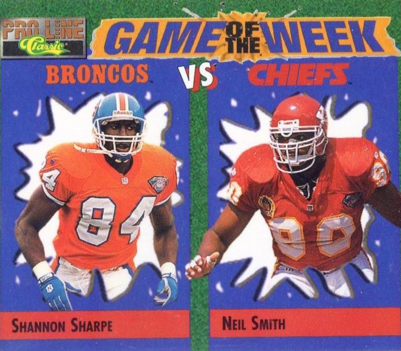 Shannon Sharpe / Neil Smith - Denver Broncos / Kansas City Chiefs #H-23 ...