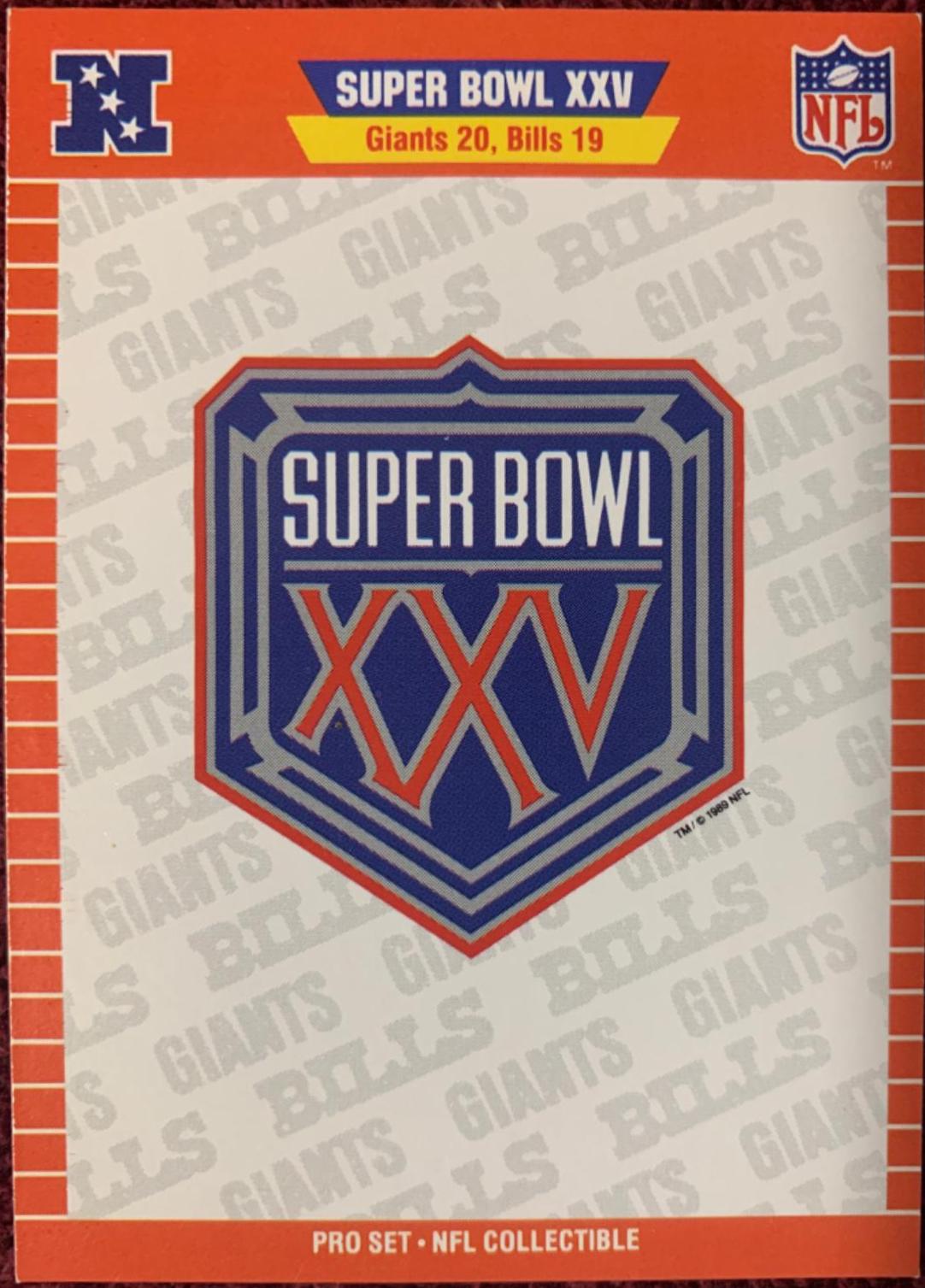 Super Bowl XXV #xxv Prices | 1991 Pro Set | Football Cards Super Bowl XXV #xxv Prices | 1991 Pro Set | Football Cards