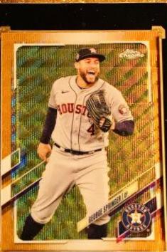 George Springer [Orange Wave Refractor] #53 Prices | 2021 Topps Chrome ...