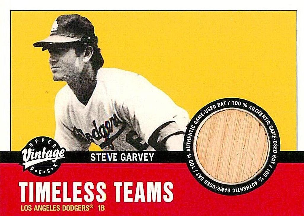Steve Garvey #LA-SG Prices | 2001 Upper Deck Vintage Timeless Teams Bat ...