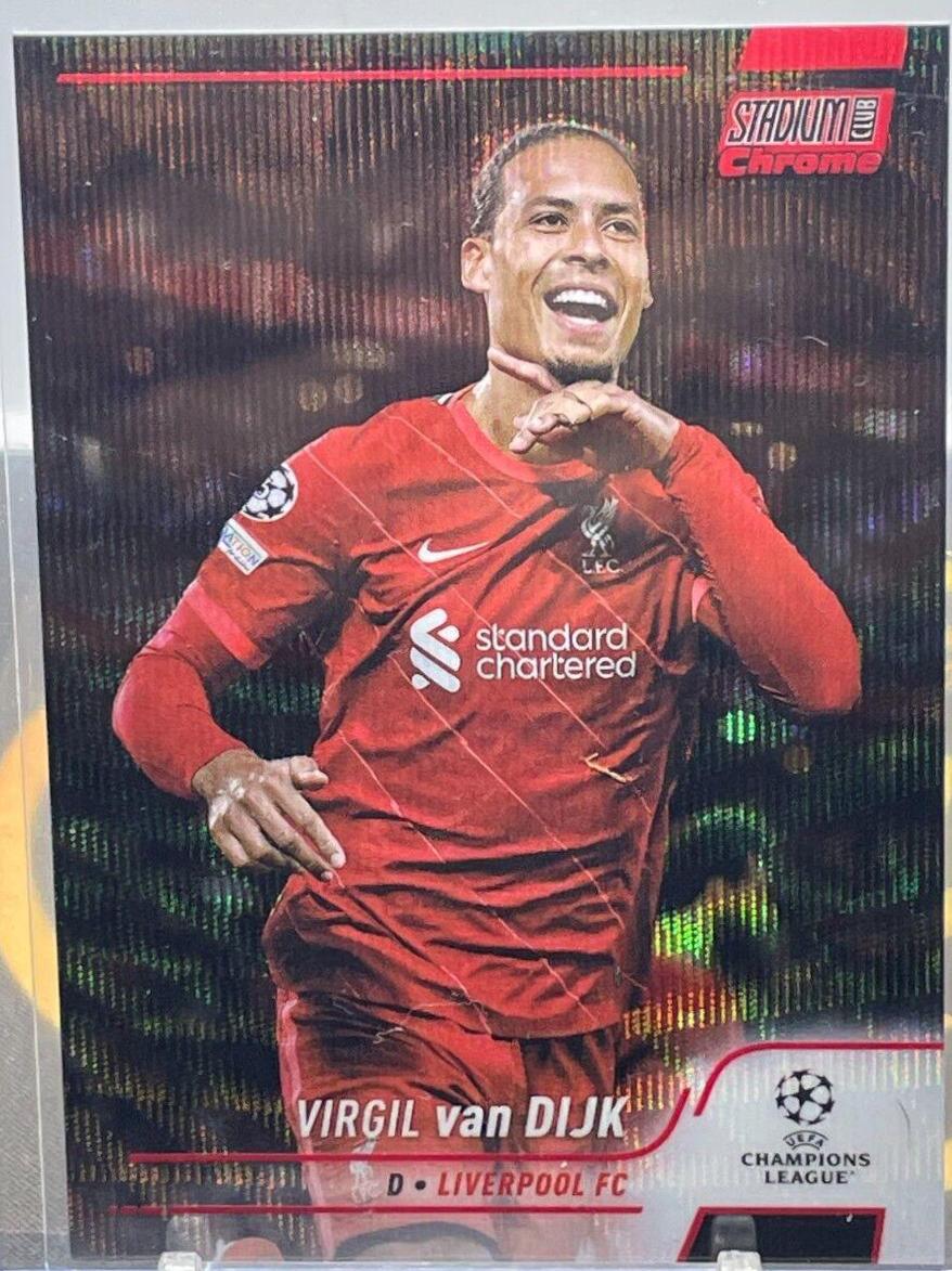 Virgil van Dijk [Red Wave] #4 Prices | 2021 Stadium Club Chrome UEFA ...