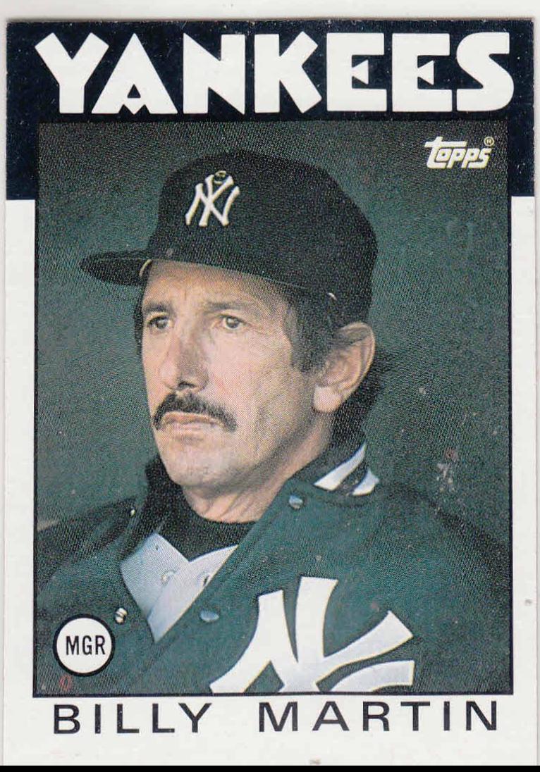 Billy Martin #651 Prices | 1986 Topps | Baseball Cards