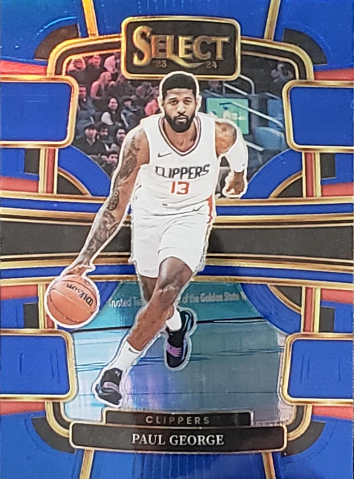 Paul George [Blue Prizm] #14 Prices | 2023 Panini Select | Basketball Cards