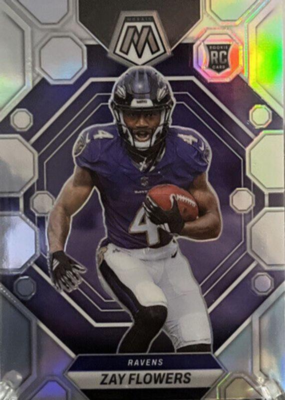 Zay Flowers [Silver] #380 Prices [Rookie] | 2023 Panini Mosaic ...