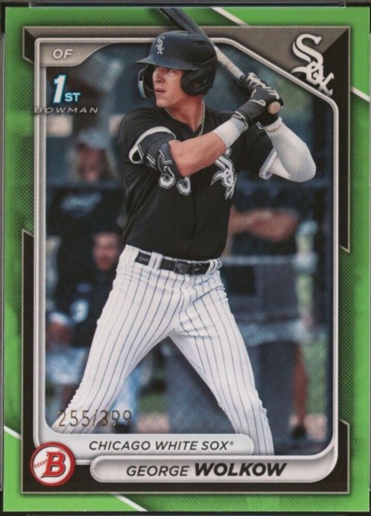 George Wolkow [Neon Green] #BP-144 Prices | 2024 Bowman Prospects | Baseball Cards