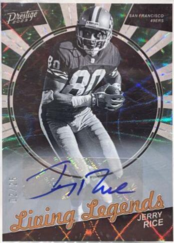 Jerry Rice [Autograph] #LL-21 Prices | 2023 Panini Prestige Living ...
