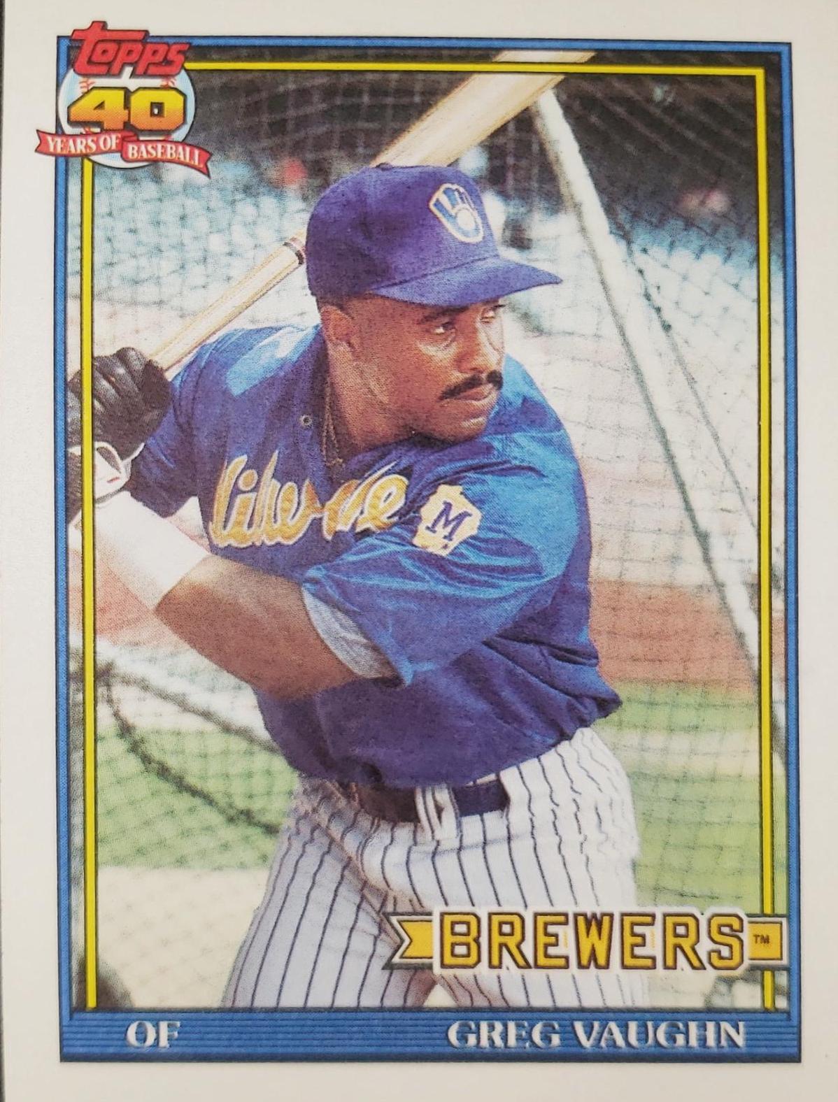 Greg Vaughn #347 Prices | 1991 Topps | Baseball Cards