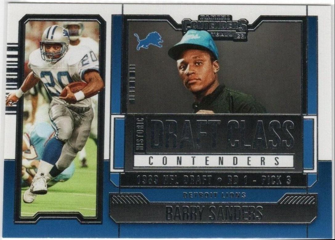 Barry Sanders #10 Prices | 2023 Panini Contenders Historic Draft Class ...