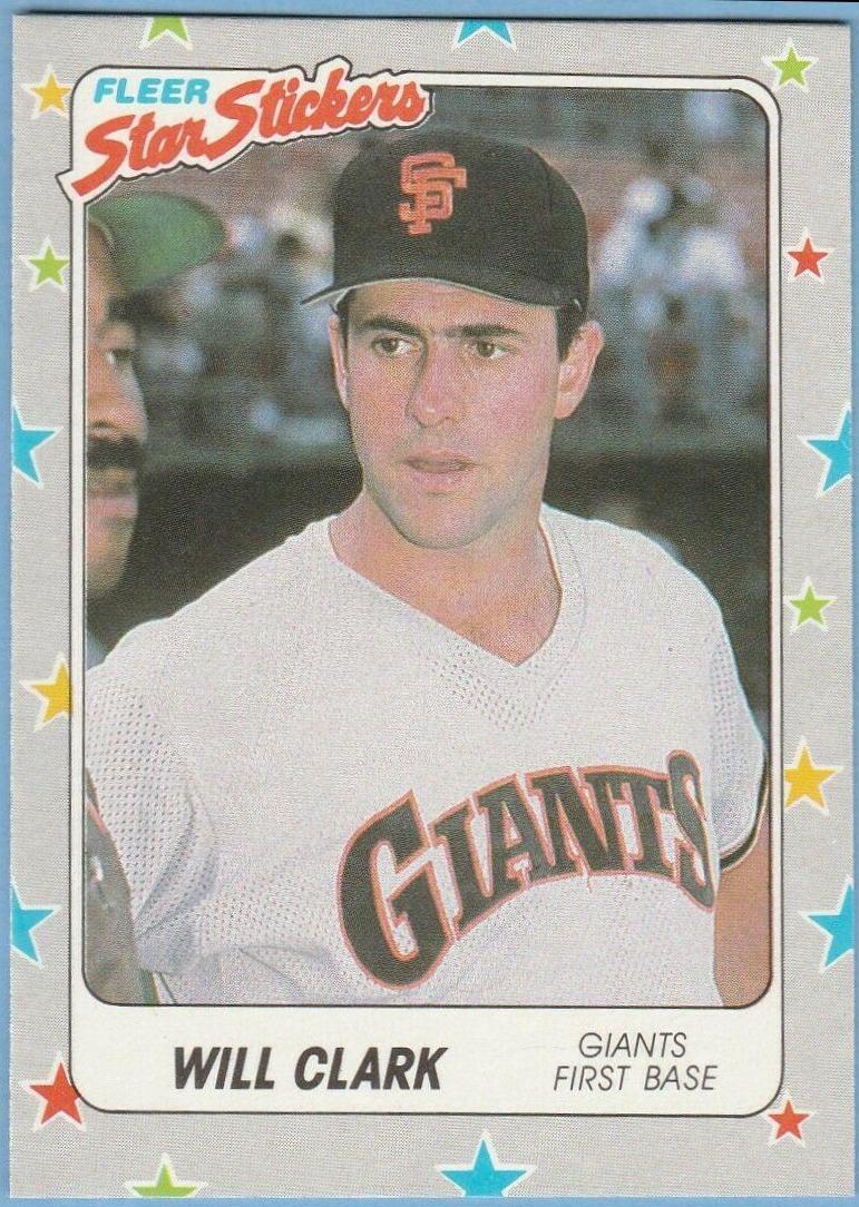 Will Clark #126 Prices | 1988 Fleer Star Stickers | Baseball Cards