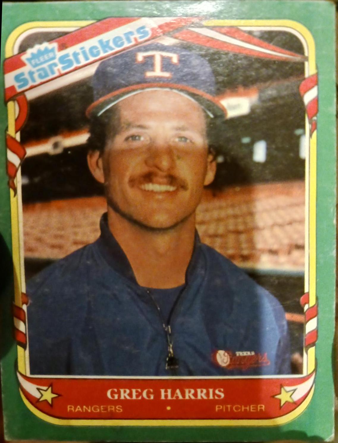 Greg Harris #54 Prices | 1987 Fleer Star Stickers | Baseball Cards