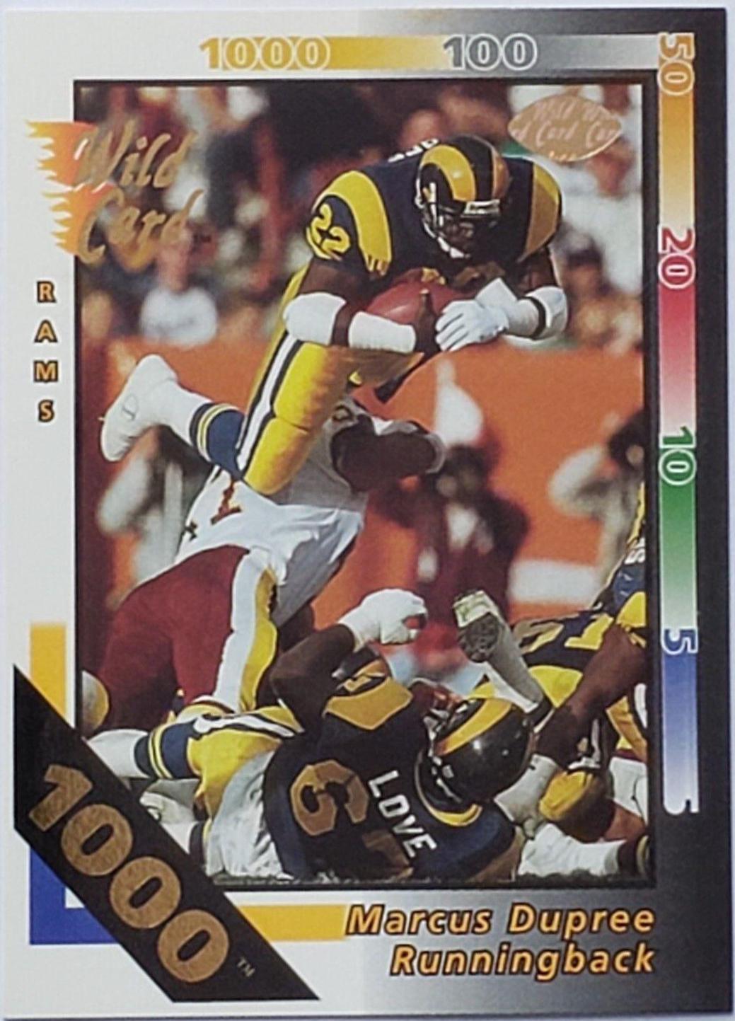 Marcus Dupree [1000 Stripe] #2 Prices | 1992 Wild Card | Football Cards