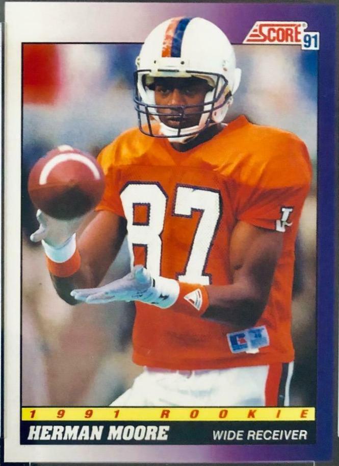 Herman Moore #568 Prices [Rookie] | 1991 Score | Football Cards