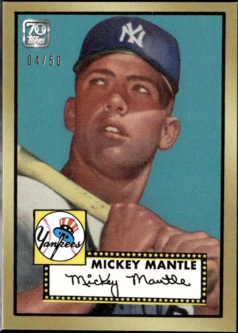 Mickey Mantle [Gold Reprint] #3 Prices | 2021 Topps x Mickey Mantle ...